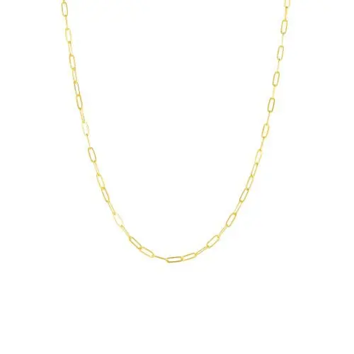 SPERO LONDON Sterling Large Rectangular Chain Necklace - Gold