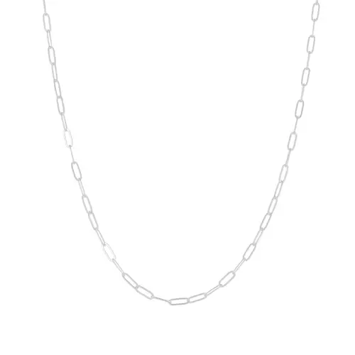 SPERO LONDON Sterling Large Rectangular Chain Necklace - Silver
