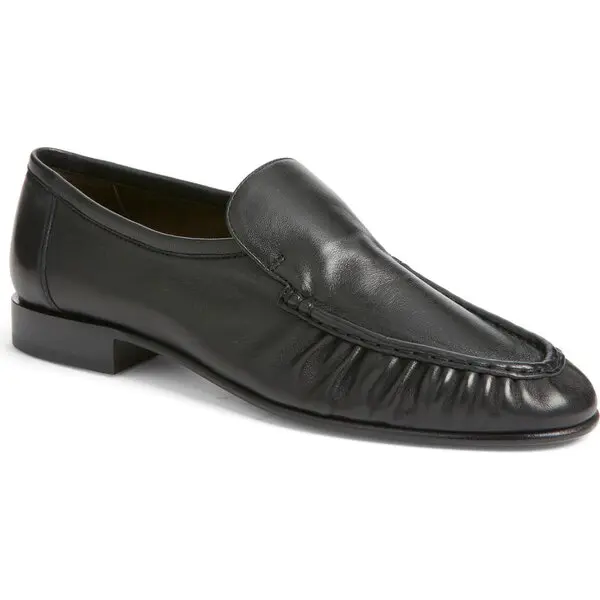 THE ROW Soft Two Loafer - Black