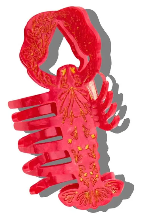 SOLAR ECLIPSE Lobster Hair Claw Clip - Red
