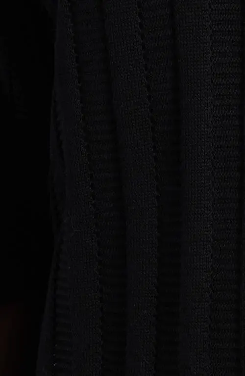 CORRIDOR Pointelle Stripe Organic Cotton Sweater Polo