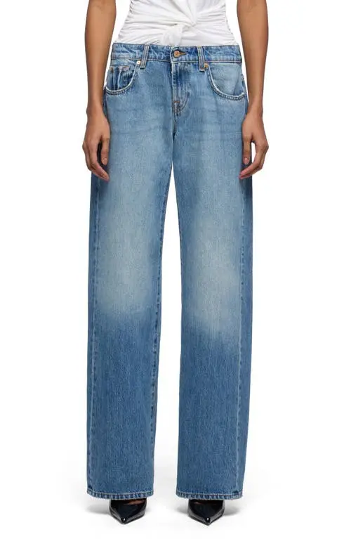 7 For All Mankind Low Straight Leg Jeans - Shadowcrest