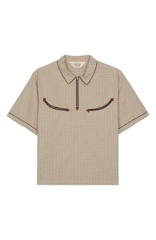 BRAIN DEAD Check Western Shirt - Taupe