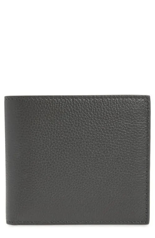 Thom Browne Pebbled Leather Bifold Wallet - Dark Grey