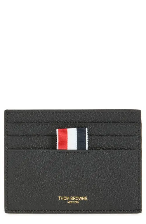 Thom Browne Leather Card Holder - Black