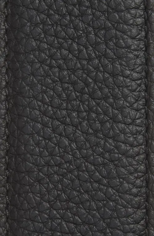 Thom Browne Metal Loop Belt In Soft Pebbled Leather