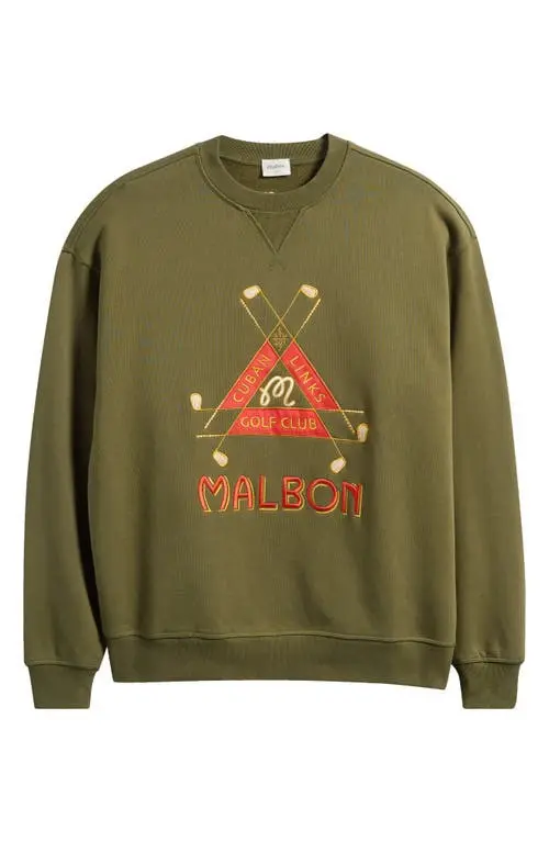 MALBON Embroidered Cotton Sweatshirt