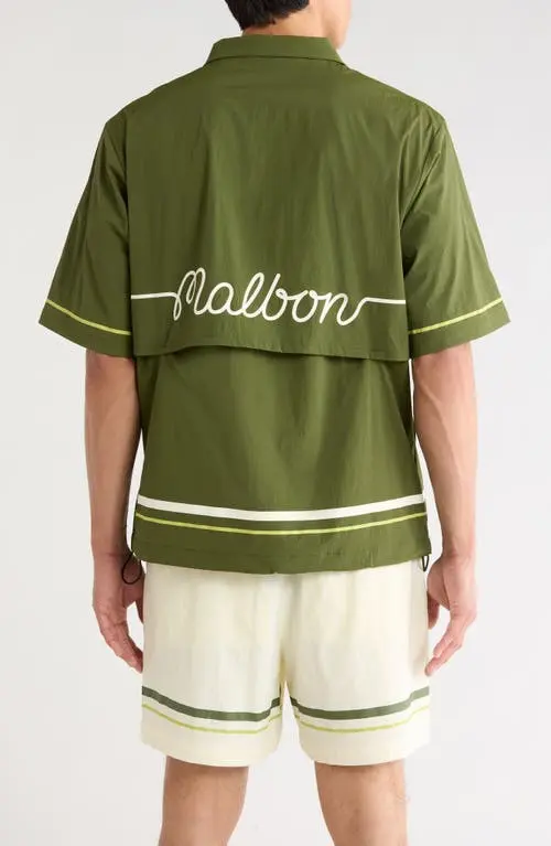 MALBON Playa Short Sleeve Half Zip Popover Windshirt
