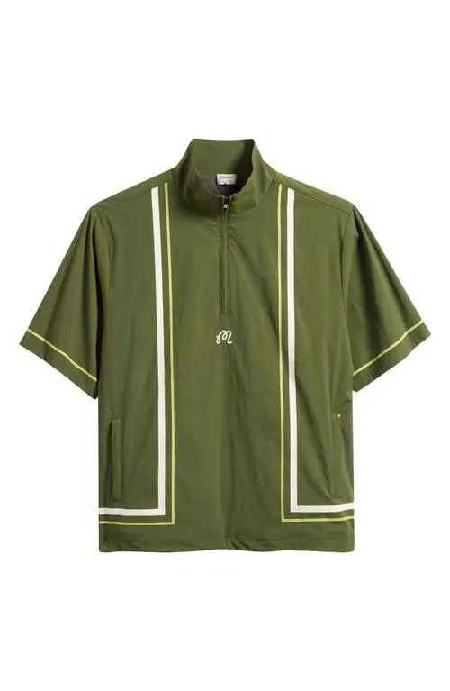 MALBON Playa Short Sleeve Half Zip Popover Windshirt