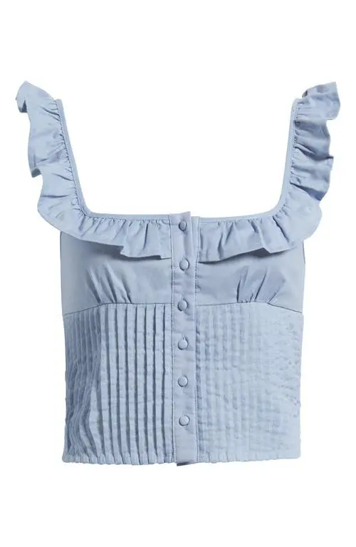 PETAL & PUP Dervla Pintuck Ruffle Tank