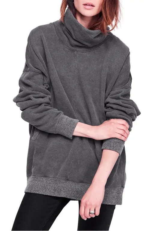 Free People Too Easy Turtleneck - Black
