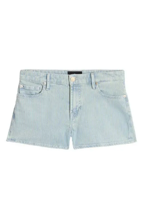 7 For All Mankind Low Rise Striped Denim Shorts
