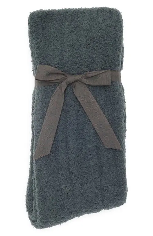 Barefoot Dreams Cozychic Pointelle Crew Socks - Deep Juniper