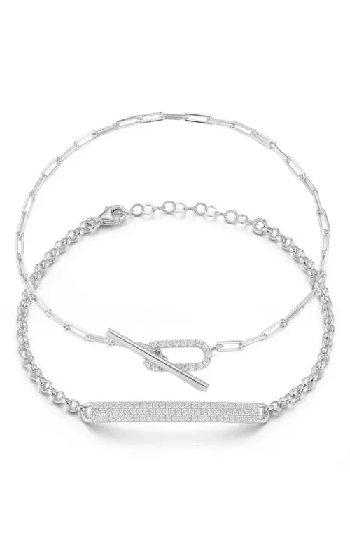 GLAZE JEWELRY Set Of 2 Sterling Bracelets - Silver
