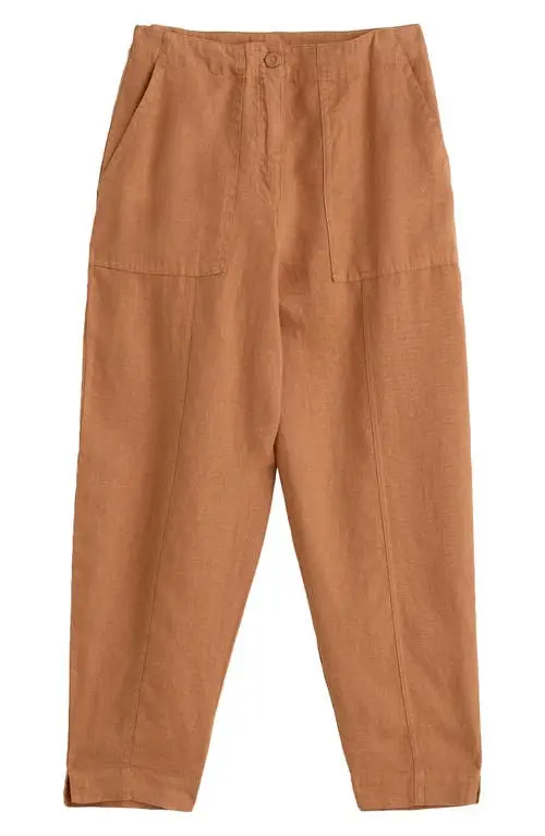 SEASALT CORNWALL Saltings Cropped Linen Pants - Basket