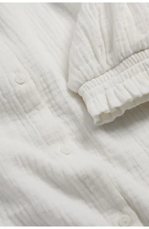 SEASALT CORNWALL Organic Cotton Button-up Top With Ruffle Trim