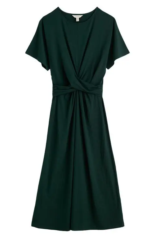 SEASALT CORNWALL Organic Cotton Blend Twist Front Midi Dress