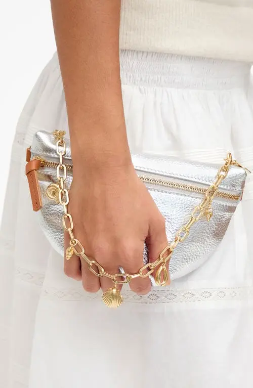 Clare V. Petit Metallic Leather Belt Bag
