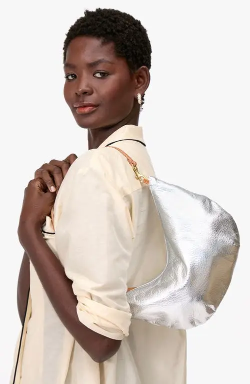 Clare V. Lune Metallic Leather Shoulder Bag