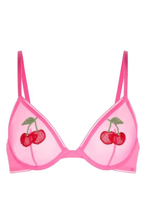 SAVAGE X FENTY Cherry Nouveau Mesh Unlined Bra
