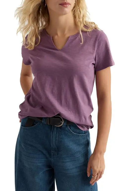 SEASALT CORNWALL Kellow V-neck Organic Cotton T-shirt - Verbena