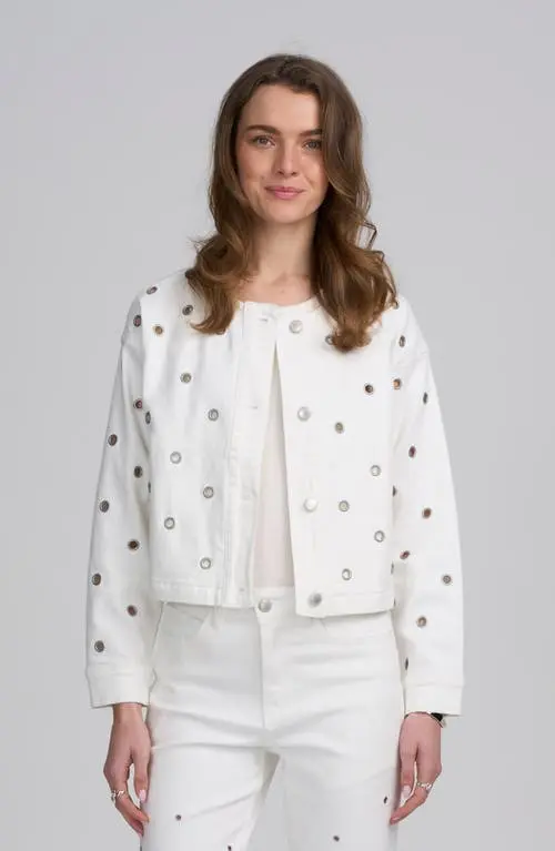 ELLE COLLECTION Grommet Jacket - Ivory