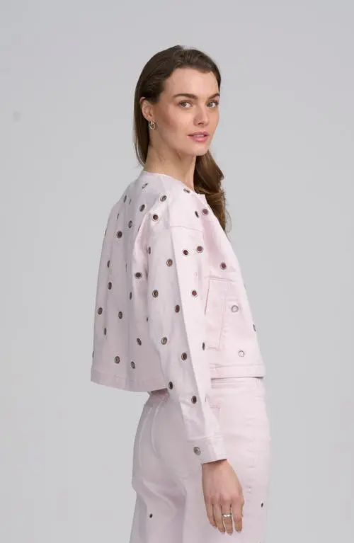 ELLE COLLECTION Grommet Detail Jacket - Pink