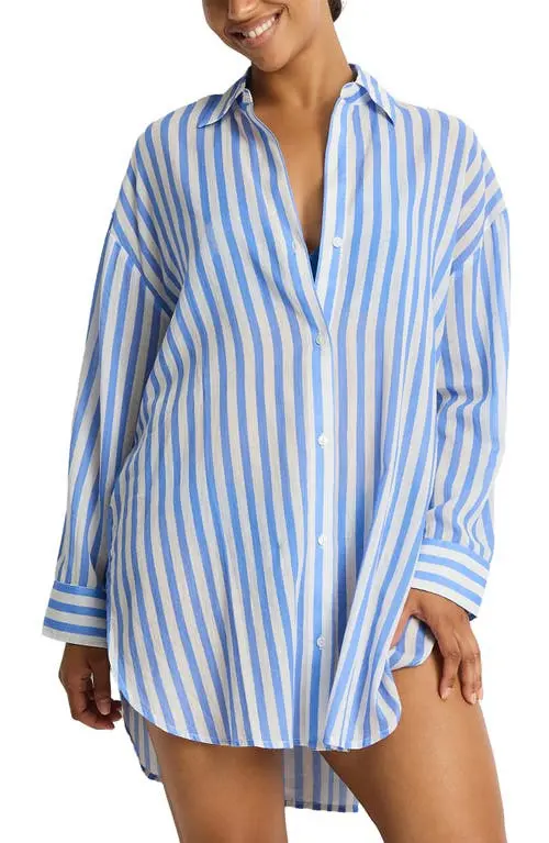 SEA LEVEL Vacay Cruise Cover-up Shirt - Chambray
