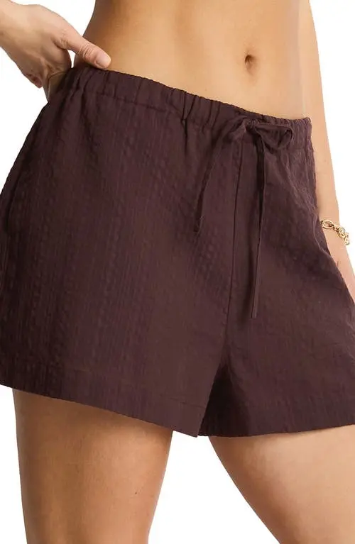 SEA LEVEL Textured Cotton Cover-up Shorts