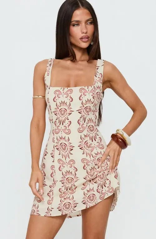 Princess Polly Sleeveless Printed Mini Dress With Back Tie
