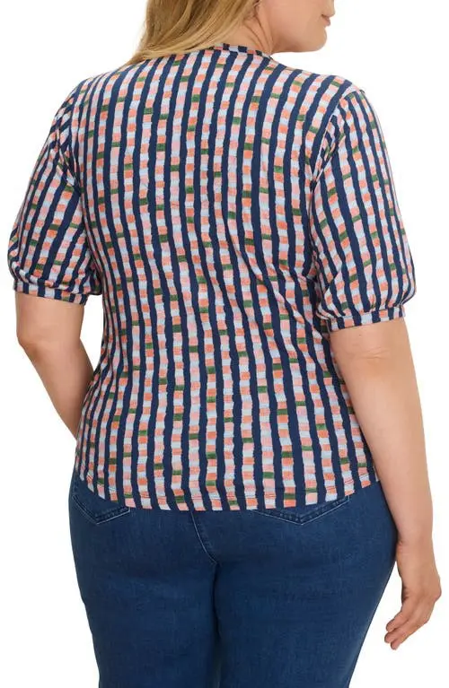 NIC+ZOE Elbow Sleeve V-neck T-shirt