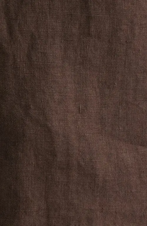 Madewell Short Sleeve Linen Shirt - Chocolate