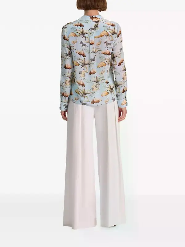 Alice + Olivia Willa Staceface Animal-print Shirt