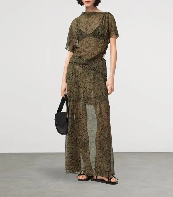 ALLSAINTS Sali Printed Sheer Top
