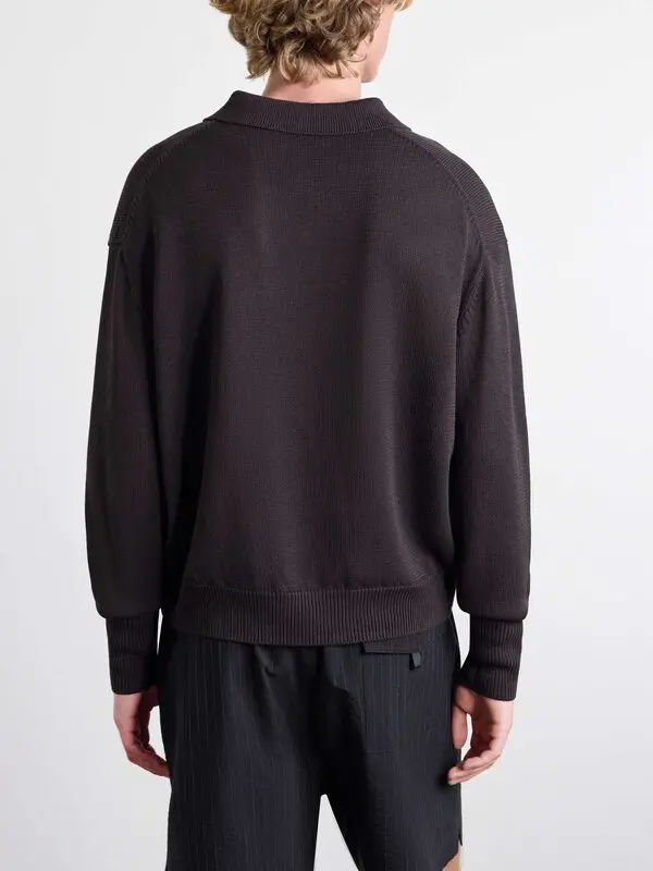 Studio Nicholson Paper Half-zip Polo Sweater