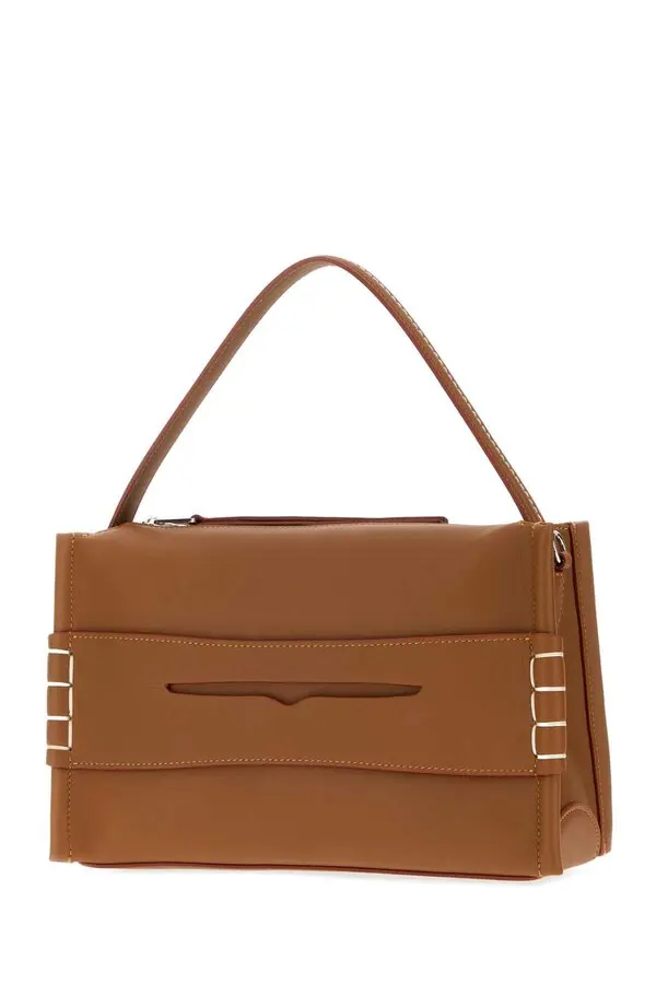 JW Anderson Camel Leather Loafers Handbag - Brown