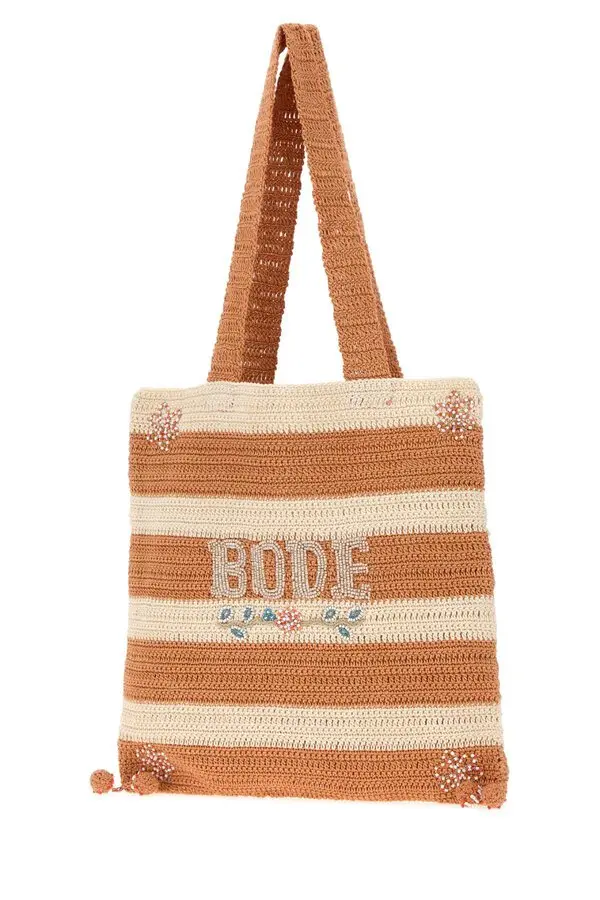 BODE Embroidered Crochet Shopping Bag