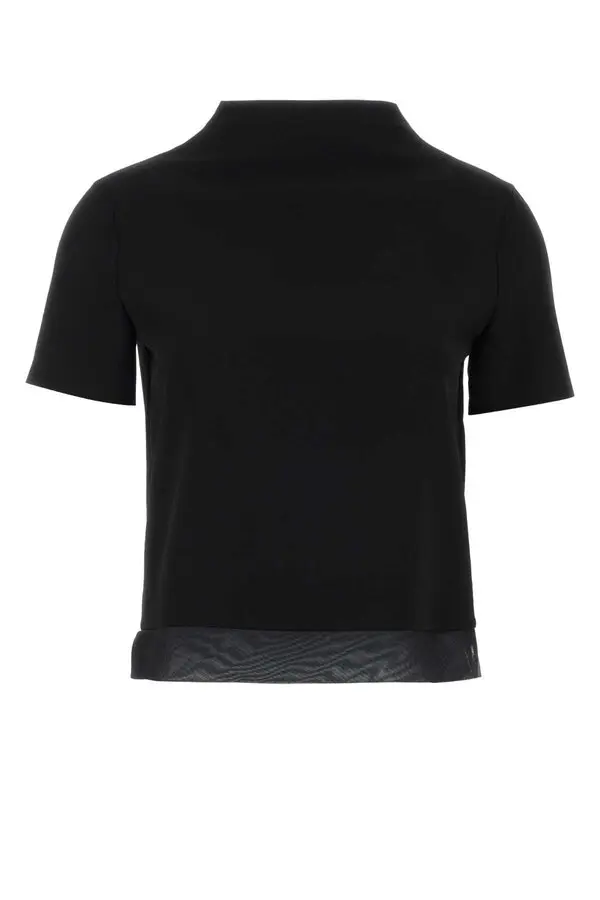 JIL SANDER Wool Top - Black
