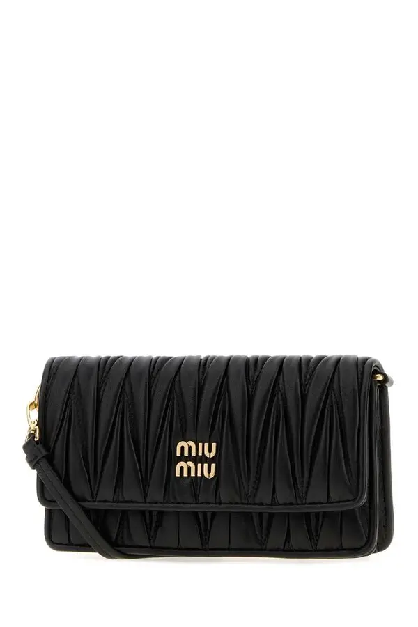 Miu Miu Navy Gabardine Shoulder Bag