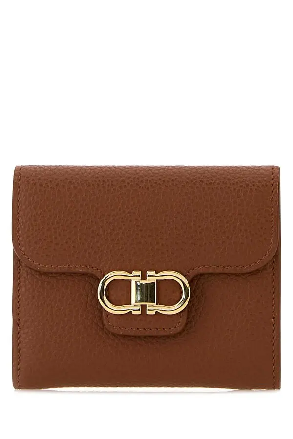 FERRAGAMO Caramel Leather Wallet - Brown
