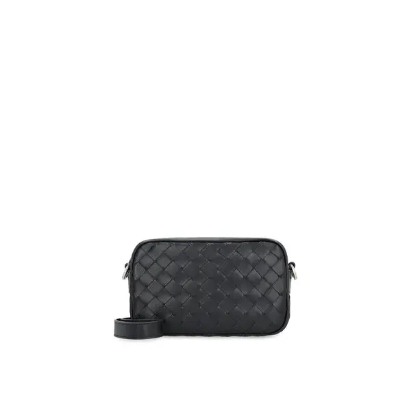 Bottega Veneta Leather Mini Camera Bag - Black