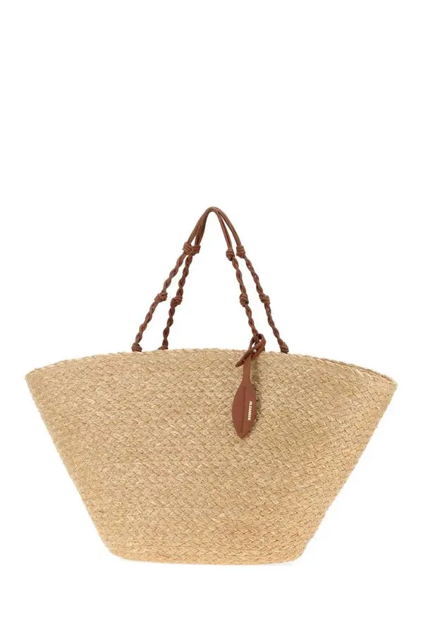 JIL SANDER Raffia Tangle Bucket Bag