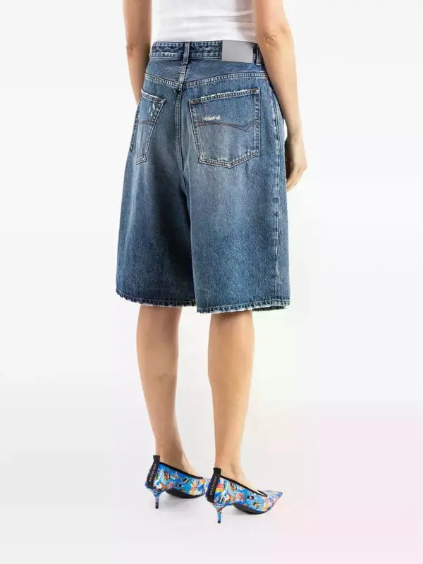 Balenciaga Folded Bermuda Denim Shorts