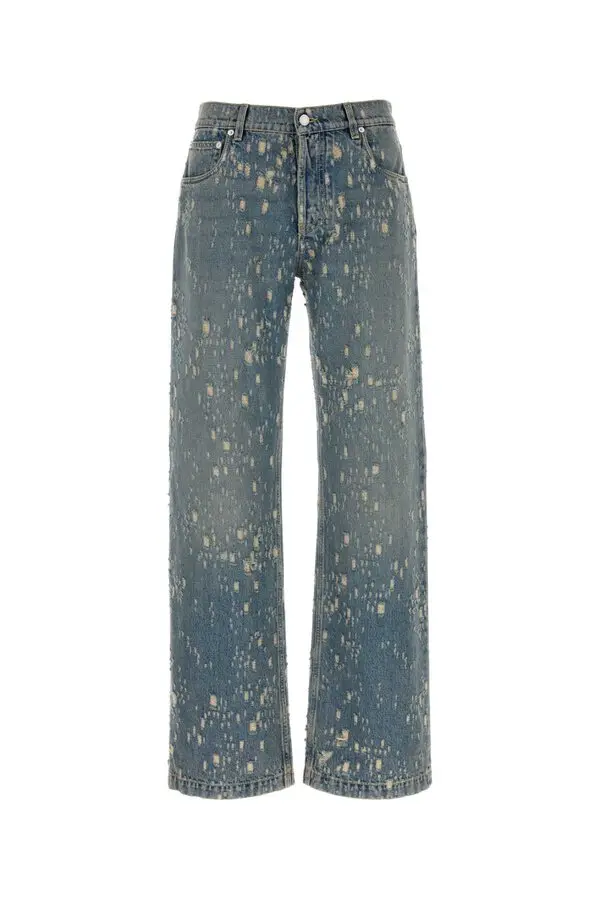 Alexander McQueen Straight Leg Jeans - Blue