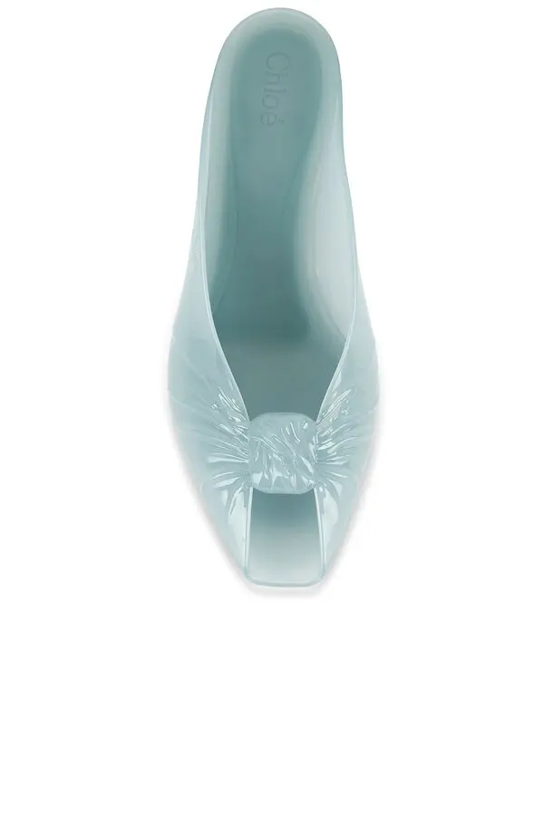 Chloé Jelly Open Toe Mule In Blue
