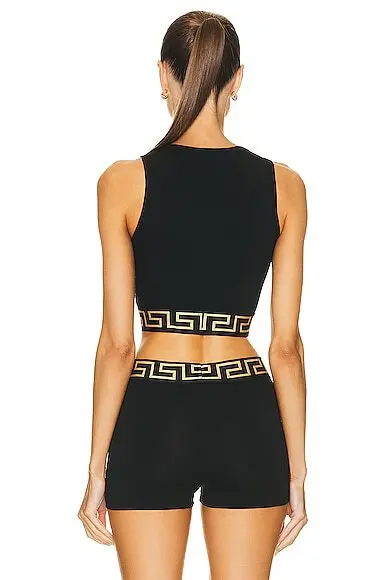 Versace Greca Border Bralette Top