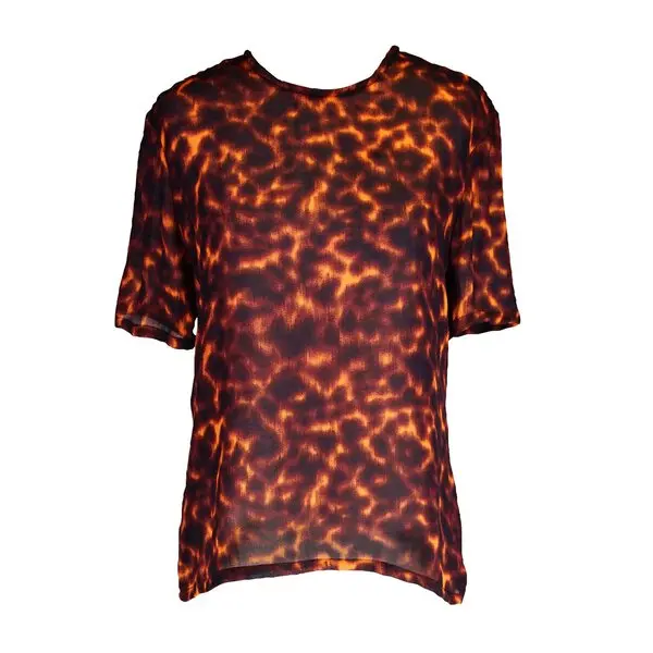 JENNAFER GRACE Orange / Black Mareesa Top In Tortoise - Orange/black