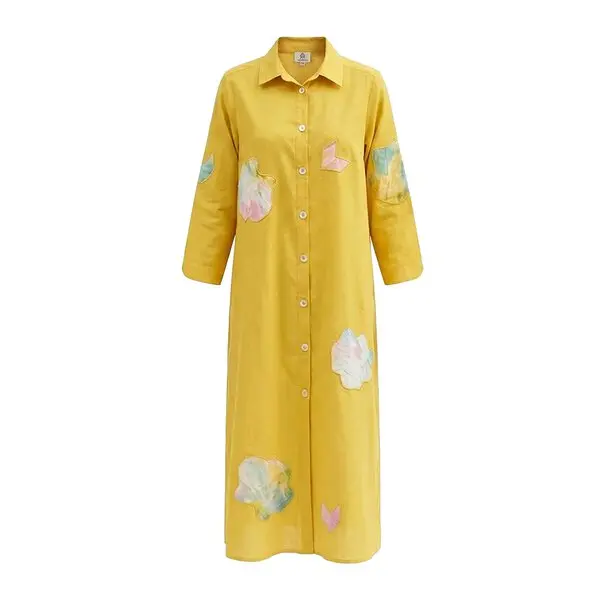 SR BY SONALI RAMAN Giverny Applique - Yellow