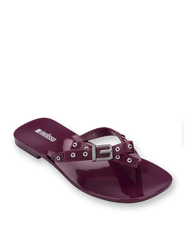 Melissa Harmonic Squared Flip Flop Sandals - Red