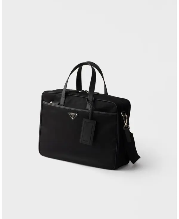 Prada Re-nylon And Saffiano Leather Work Bag